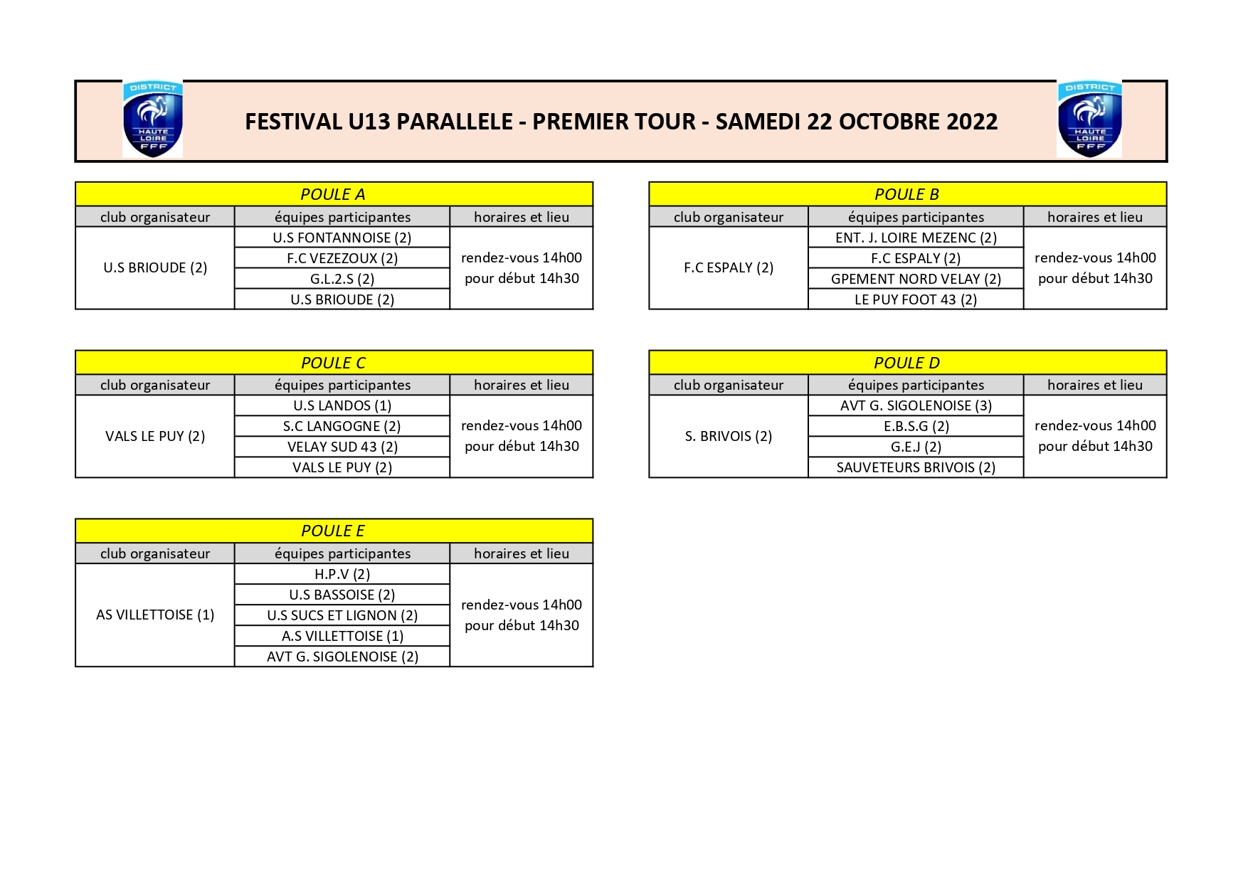 Festivals U13 Pitch & Parallèle 2022-2023 : règlement ! – DISTRICT ...